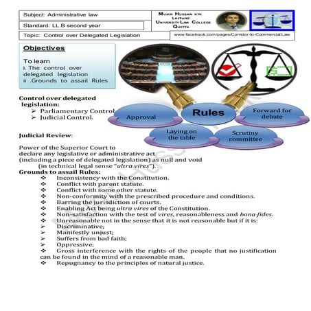 Constitutional Validly Of Delegated Administration & Control Over.pptx