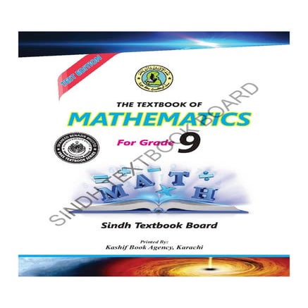 9th Maths STBB Sindh Text Book board for study | PDF