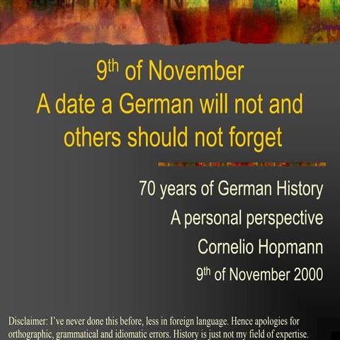 9th of november a historical date | PPT