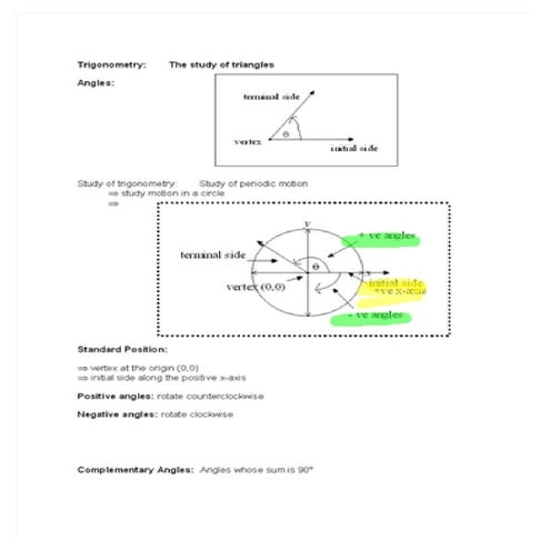 9th sept. comp., supp., coterminal, angles & similar triangles | PDF