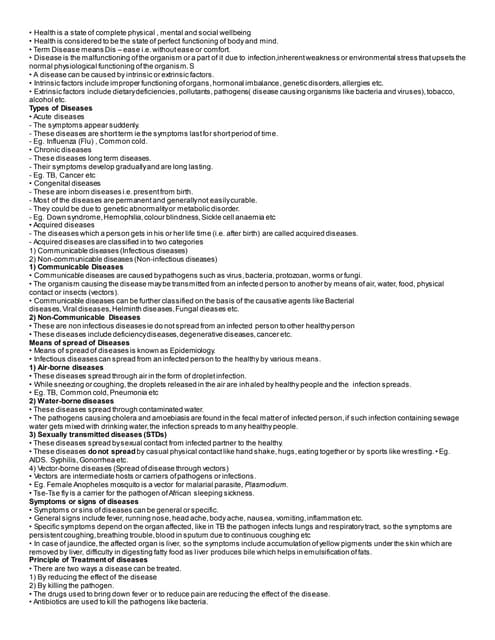 Human Health and Disease | PPTX