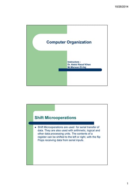 Shift micro operations & 4 bit combinational circuit shifter | PPT