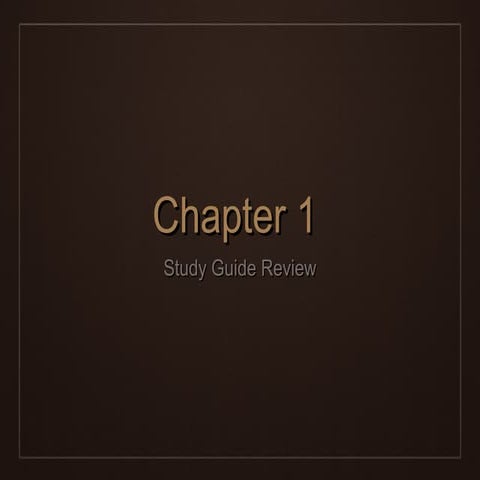 Chapter 1 study guide review | PPT