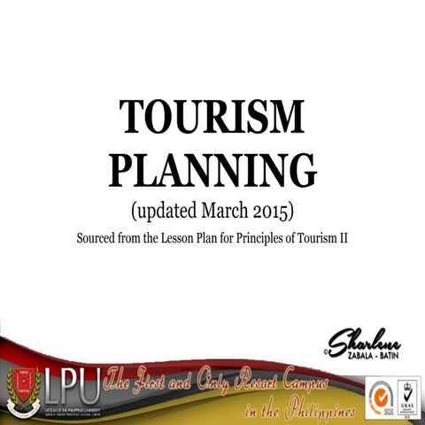 Tourism Planning | PDF