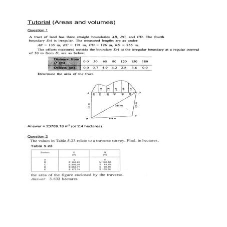 S2 9 tutorial areas and volumes | PDF