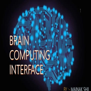 Brain computing interface | PPT