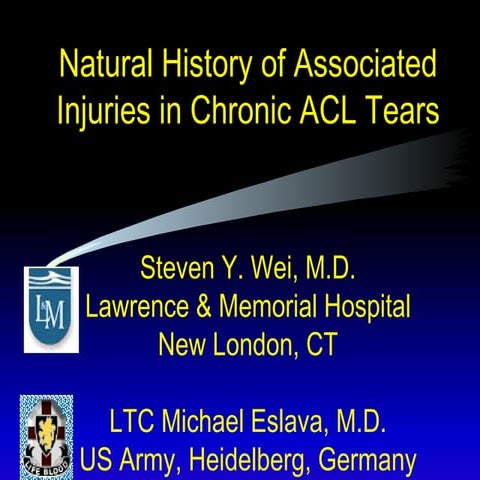 Natural History of Associated Injuries in Chronic ACL Tears | PPT