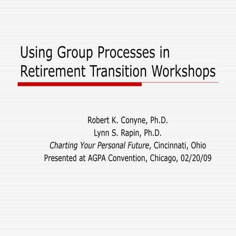 Retirement Transition Power Pt 120908 | PPT