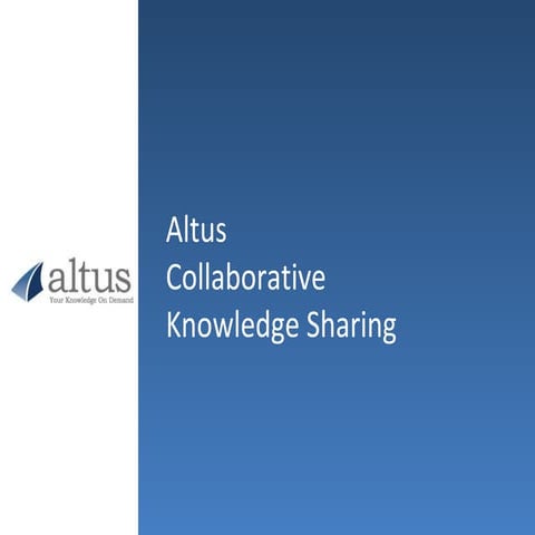 Altus Collaborative Knowledge Sharing Li | PPT