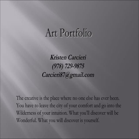 Art Portfolio | PPT | Painting | Arts and Crafts