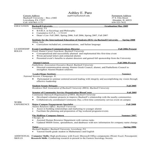 Ashley Paro Resume | PDF