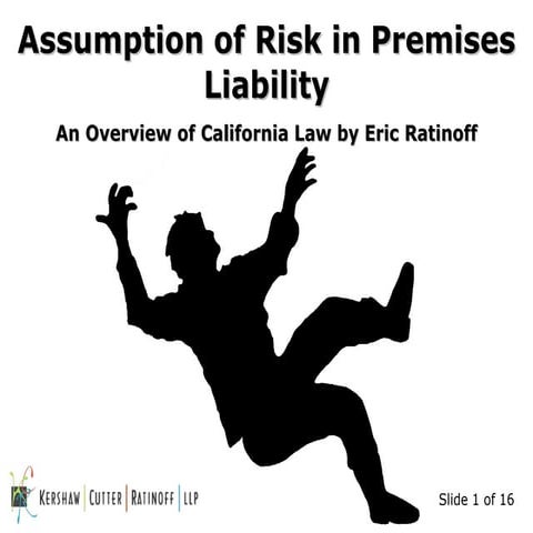 Assumption Of Risk In Premises Liability | PPT