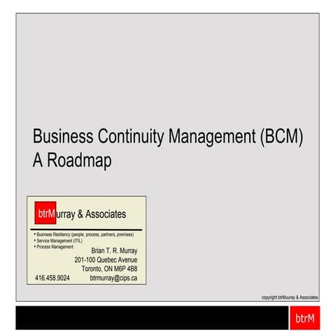 BCM Roadmap | PPT