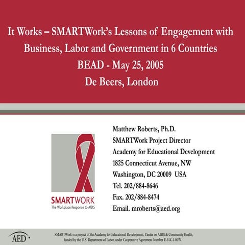 Presentation to BEAD on SMARTWork | PPT