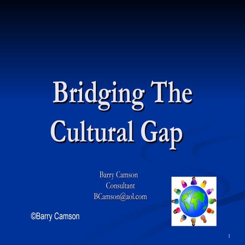 Bridging The Cultural Gap Slide Presentation | PPT