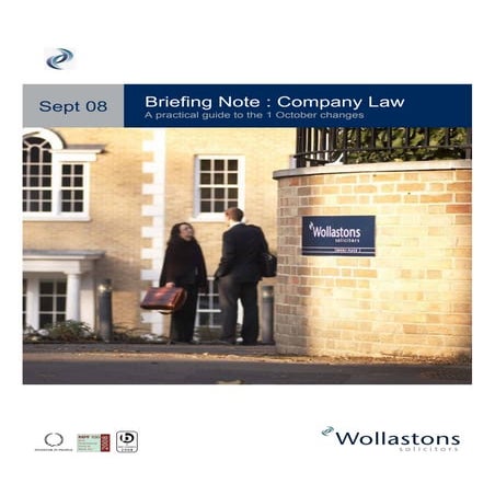 Briefing Note 1 Oct Company Law | PDF