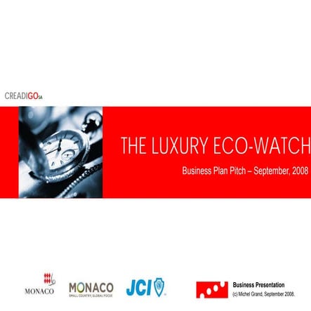 Business Plan Watch Industry Presentation 08 2008 Mc | PDF
