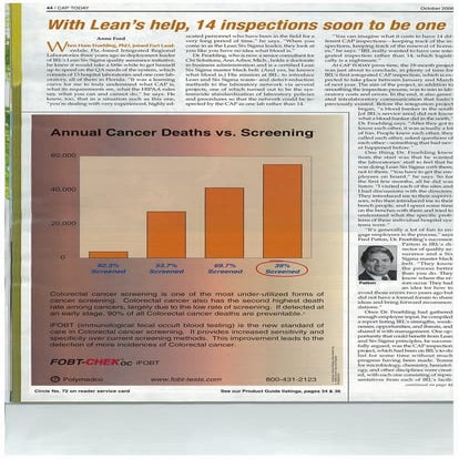 Cap Today Lean Article 10 2008 | PDF