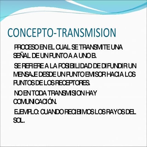 TALLER2:CONCEPTO COMUNICACION-TRANSMISION | PPT