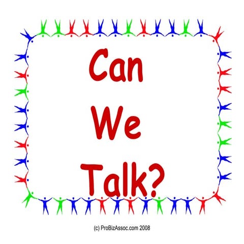 Can We Talk Presentation | PPT