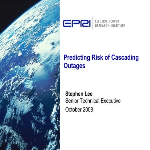 Risk of Cascading Outages | PPT