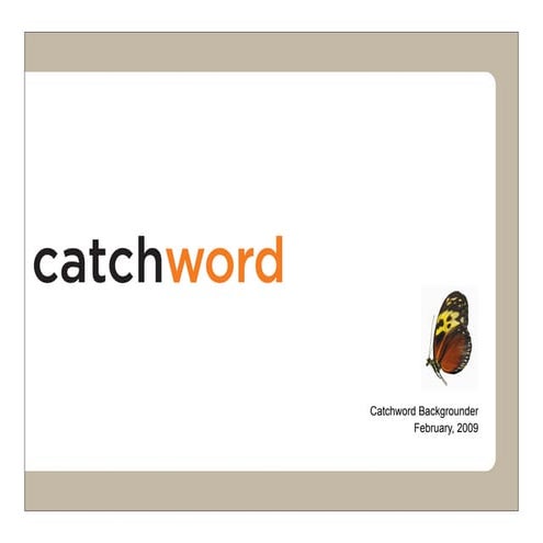 Catchword Backgrounder | PDF