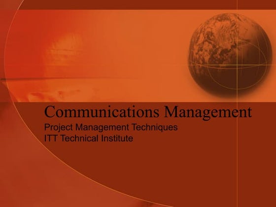 Communication Management | PPTX