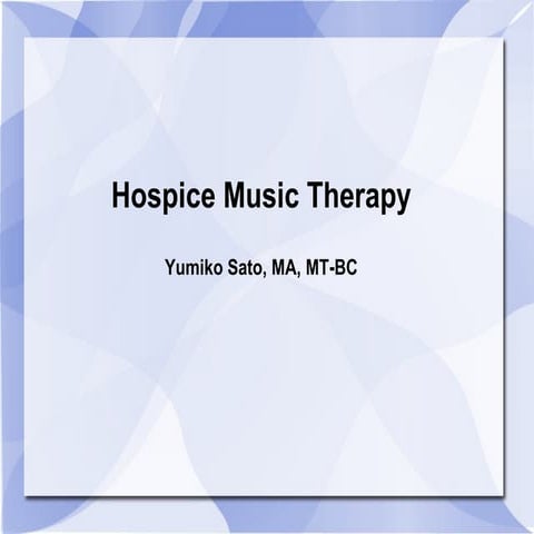 Hospice Music Therapy | ODP