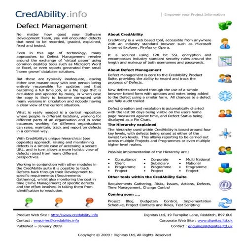 CredAbility, Defect Management | PDF