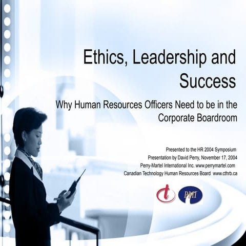 Ethics Leadership And Success | PPT