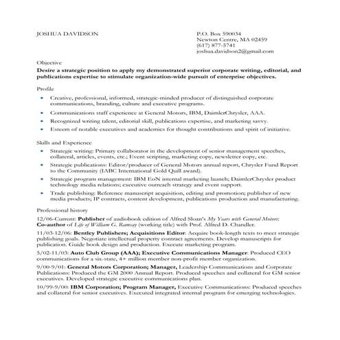 Joshua Davidson Resume | PDF