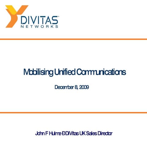DiVitas Enterprise Mobility UC Solution | PPT | Smartphones | Consumer ...
