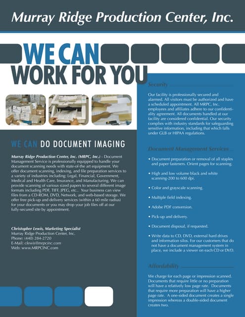Document Management Brochure | PDF | Science