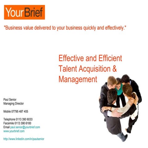 Effective And Efficient Talent Acquisition & Management | PPT