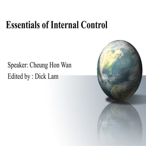 Essentials Of Internal Control | PPT | Business | Business and Finance