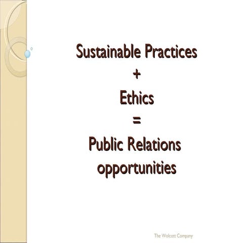 Ethics And Sustainability | PPT