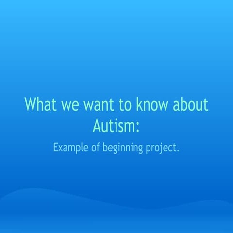 Example Of Beginning Cluster Project | PPT
