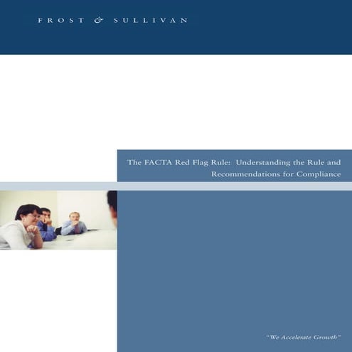 FACTA Red Flag Ruling - Frost Report | PDF | Financial Regulation | Economy