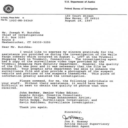 Fbi Thank You Letter | PDF