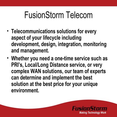 Fs Telecom Overview | PPT