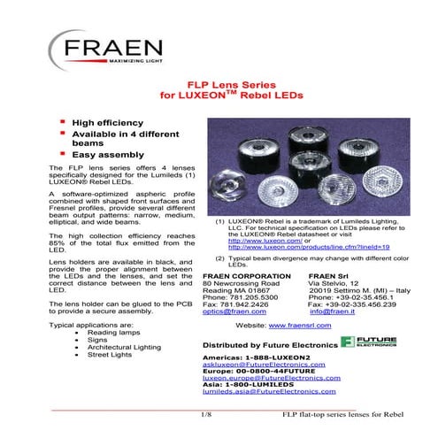 Fraen Flp Rebel Datasheet | PDF