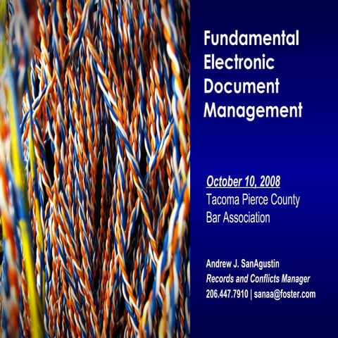 Fundamental Electronic Document Managment | PPT