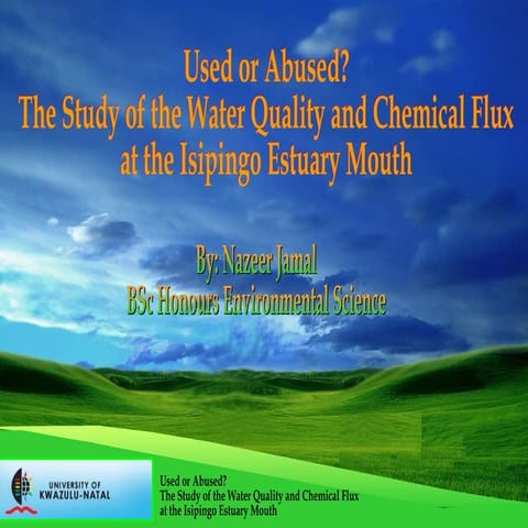 Nutrient Flux and Contaminants in the Isipingo Estuary, South Africa | PPT