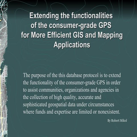 GPS to GIS Emergency Mapping | PPT