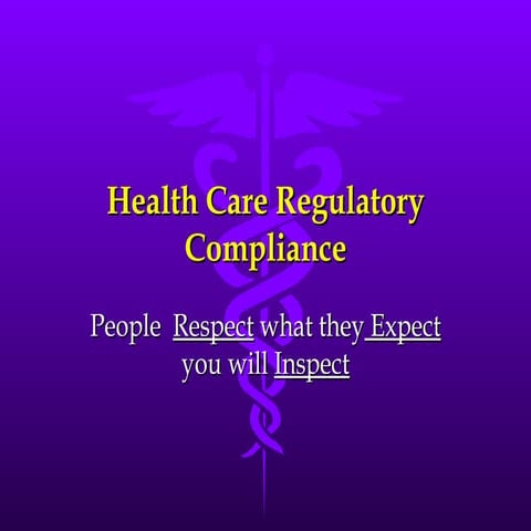 Health Care Regulatory Compliance | PPT