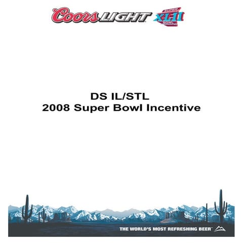 2008 Super Bowl Incentive Program | PPT