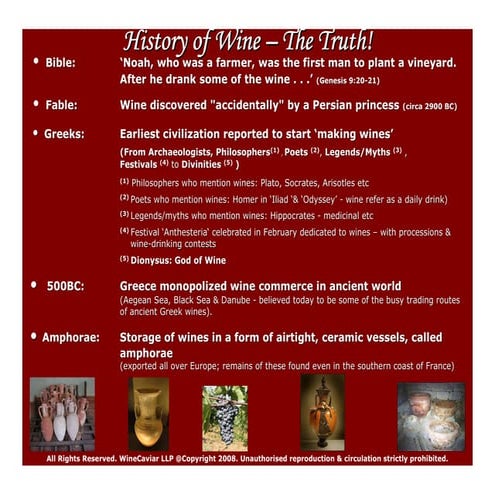History Of Wines (Summary) | PDF
