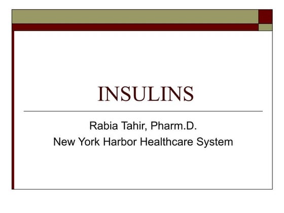 Insulin brands and types | DOCX