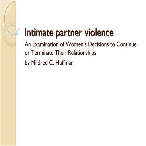 What Is Intimate Partner Violence - Understanding the Crisis, Data and ...