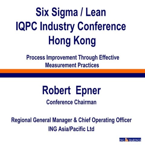 Global Lean / Six Sigma | PPT